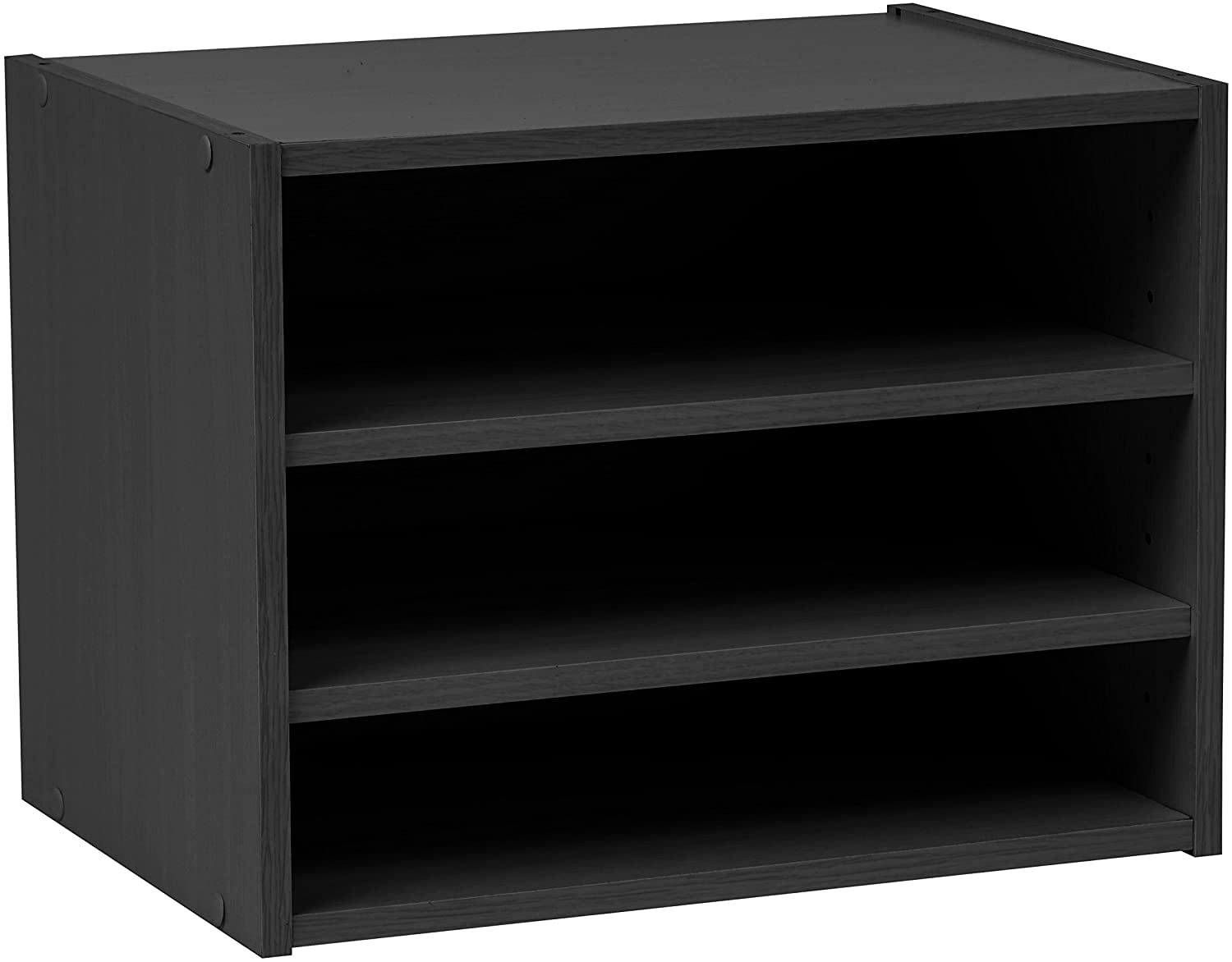 3-Shelves Modular Wood Stackable Storage Box, Easy Assembly ...