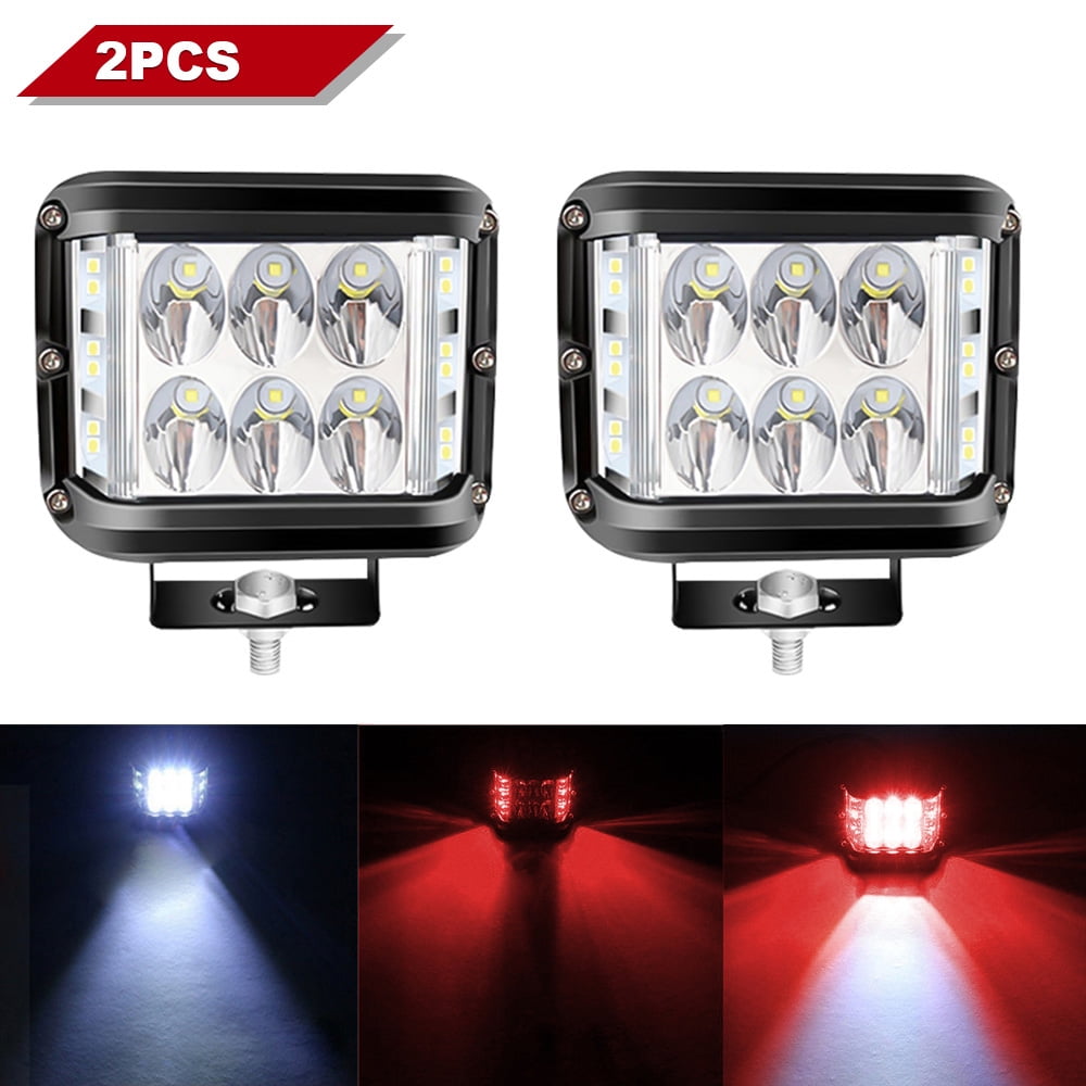 3 Side Car Led Light Bar 12~24V LED Pod Lights 4x4 Spotlights Bright ...