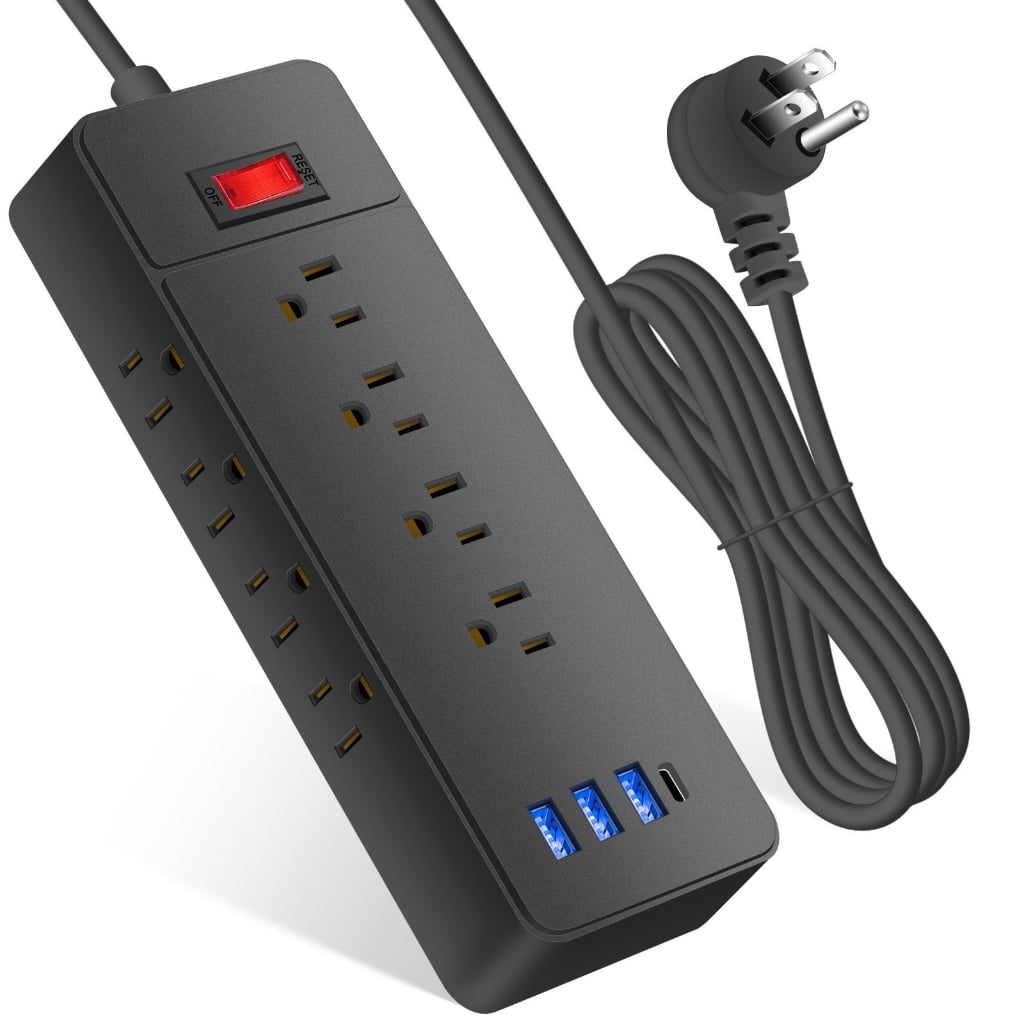 3 Side Designs Wall Mountable Power Strips Surge Protectors 12Outlets ...
