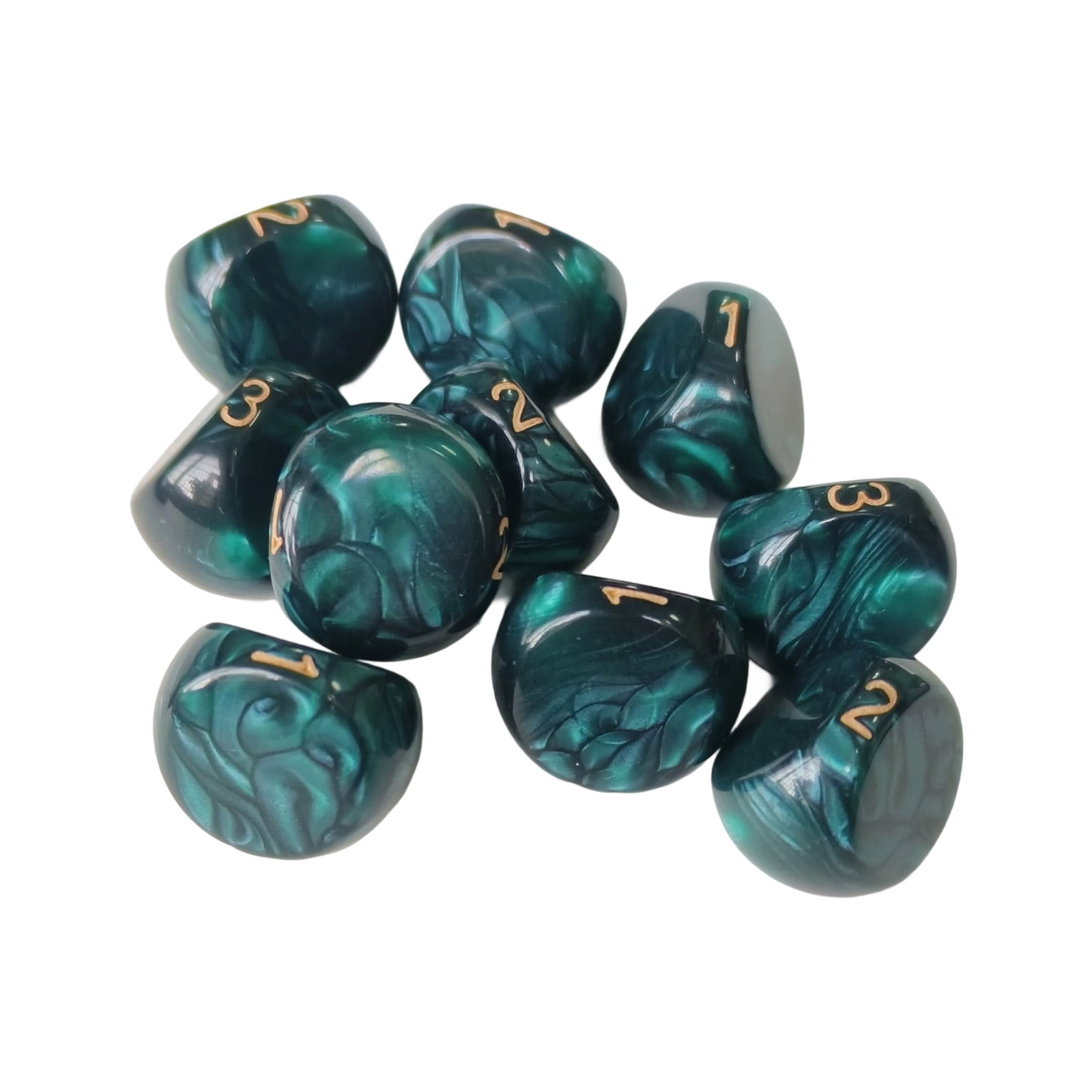 3 Sided Double Color Acrylic Dices Compacts Travel Friendly Dices For ...