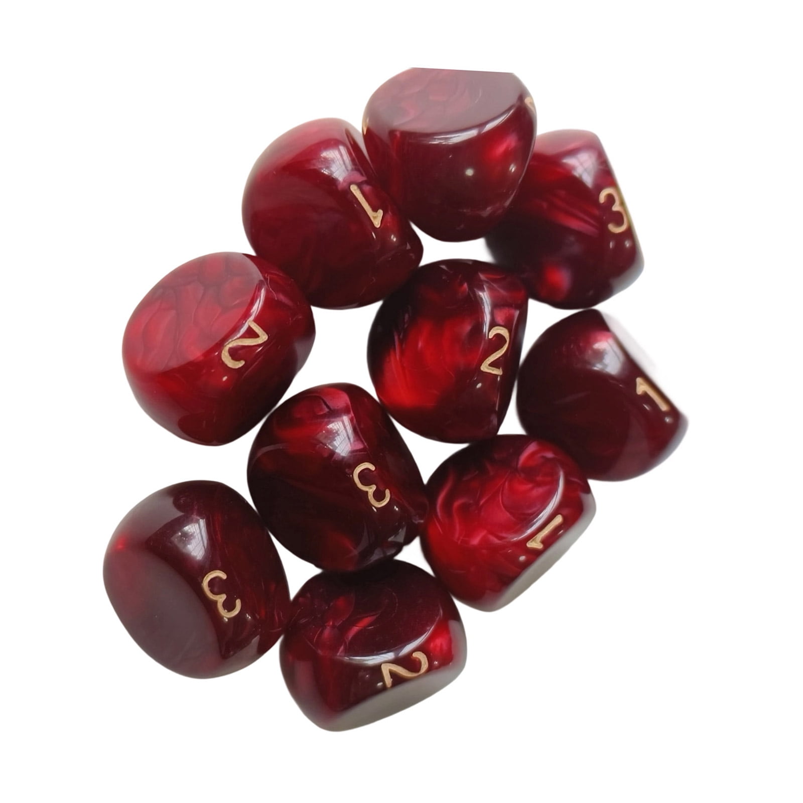 3 Sided Double Color Acrylic Dices Compacts Travel Friendly Dices For ...