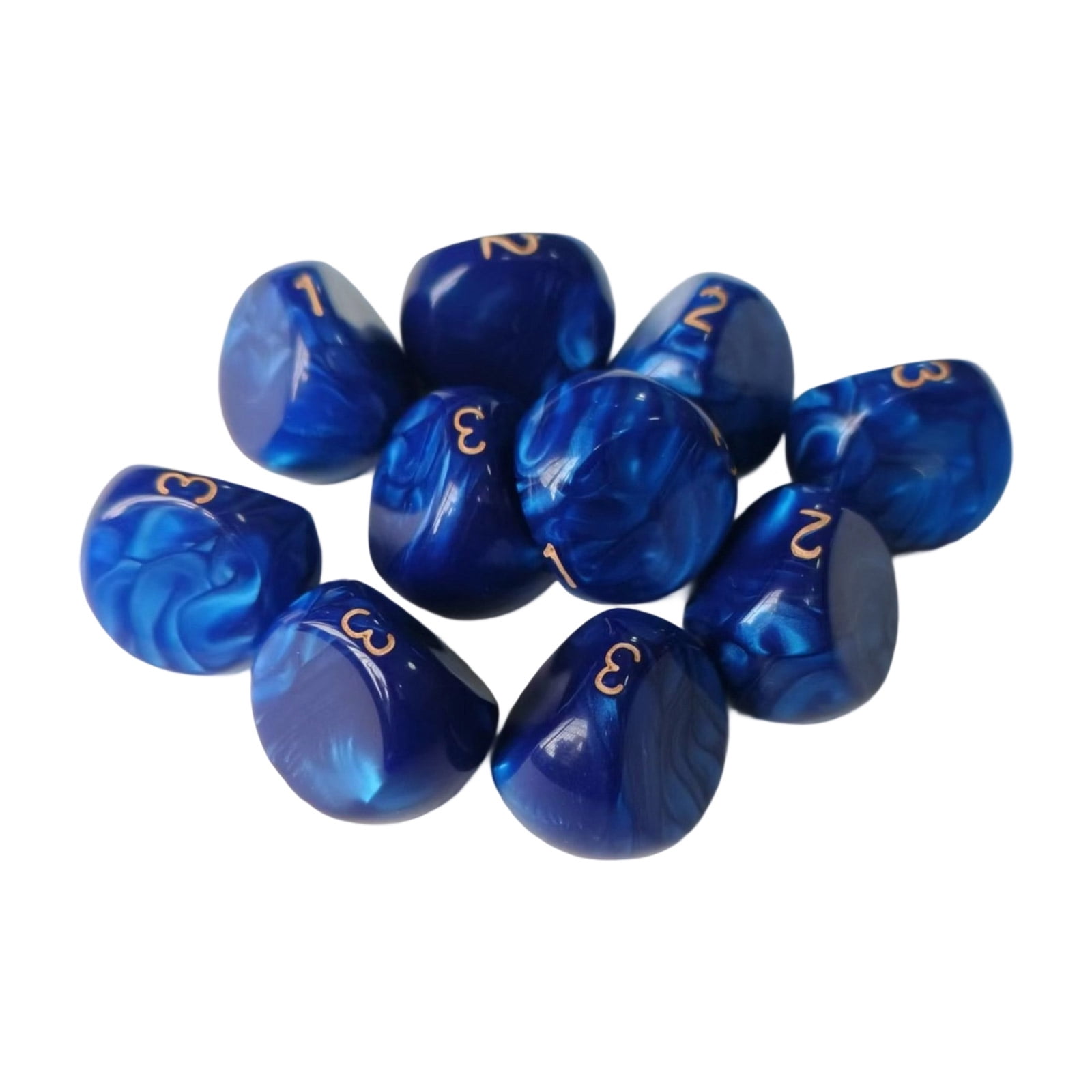 3 Sided Double Color Acrylic Dices Compacts Travel Friendly Dices For ...