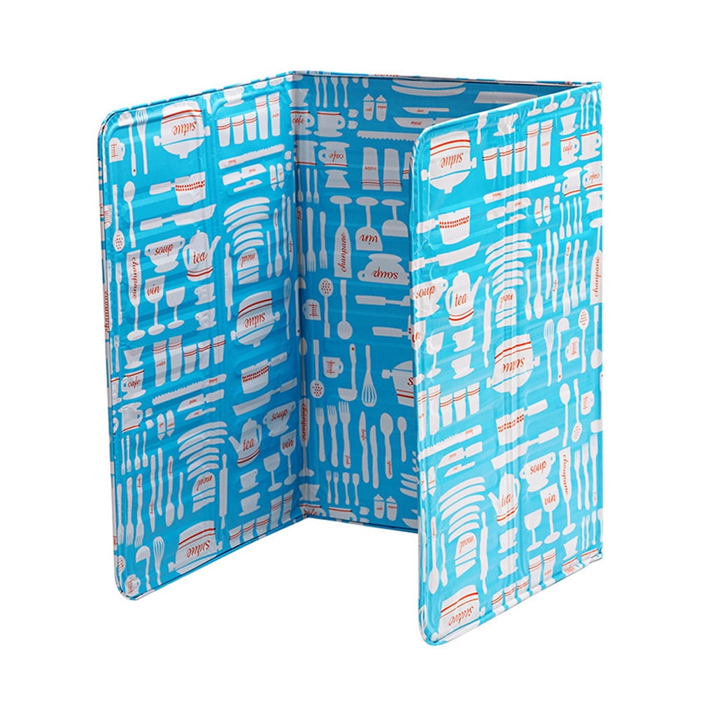 3 Sided Kitchen Splatter Guard Foldable Oil Proof Board Aluminum Foil ...