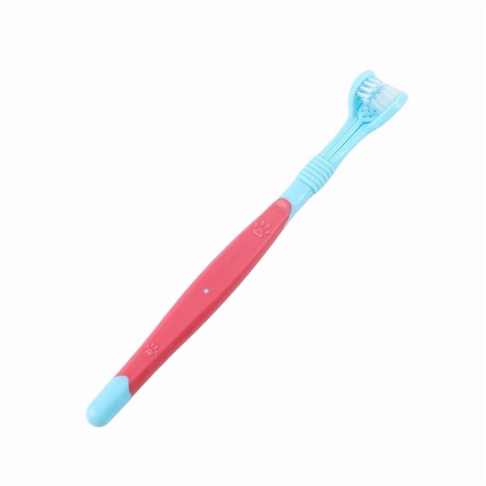 3-Sided Pet Toothbrush Dog Plastic Toothbrush Removing Bad Breath ...