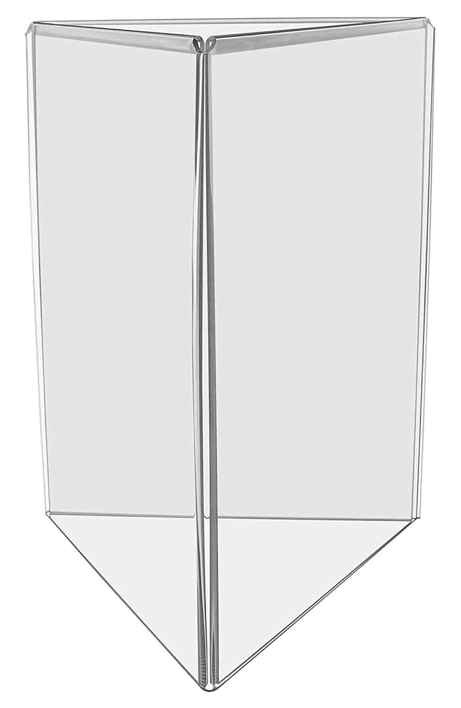 3 Sided Sign Holder 8.5" x 11" Multi-Sided Menu Ad Display Literature ...