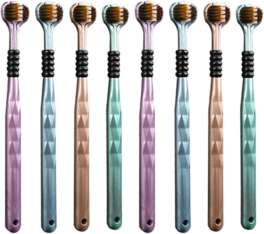 3-Sided Toothbrush, 2024 Upgrade Three Bristle Travel Toothbrush 3 ...