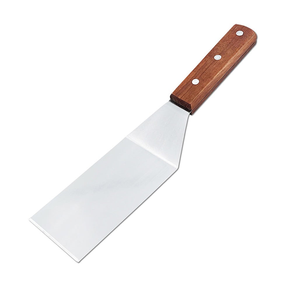 3-Sided Wooden Handle Frying Spatula Drain Spatula Pizza Spatula ...