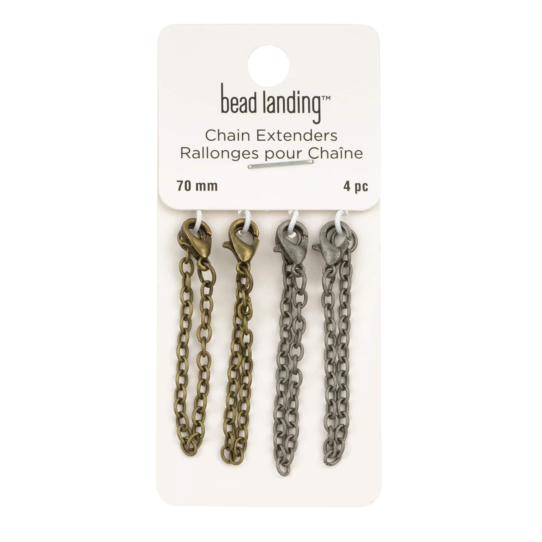 3" Silver & Brass Chain Extenders, 4ct. by Bead Landing™ - Walmart.com