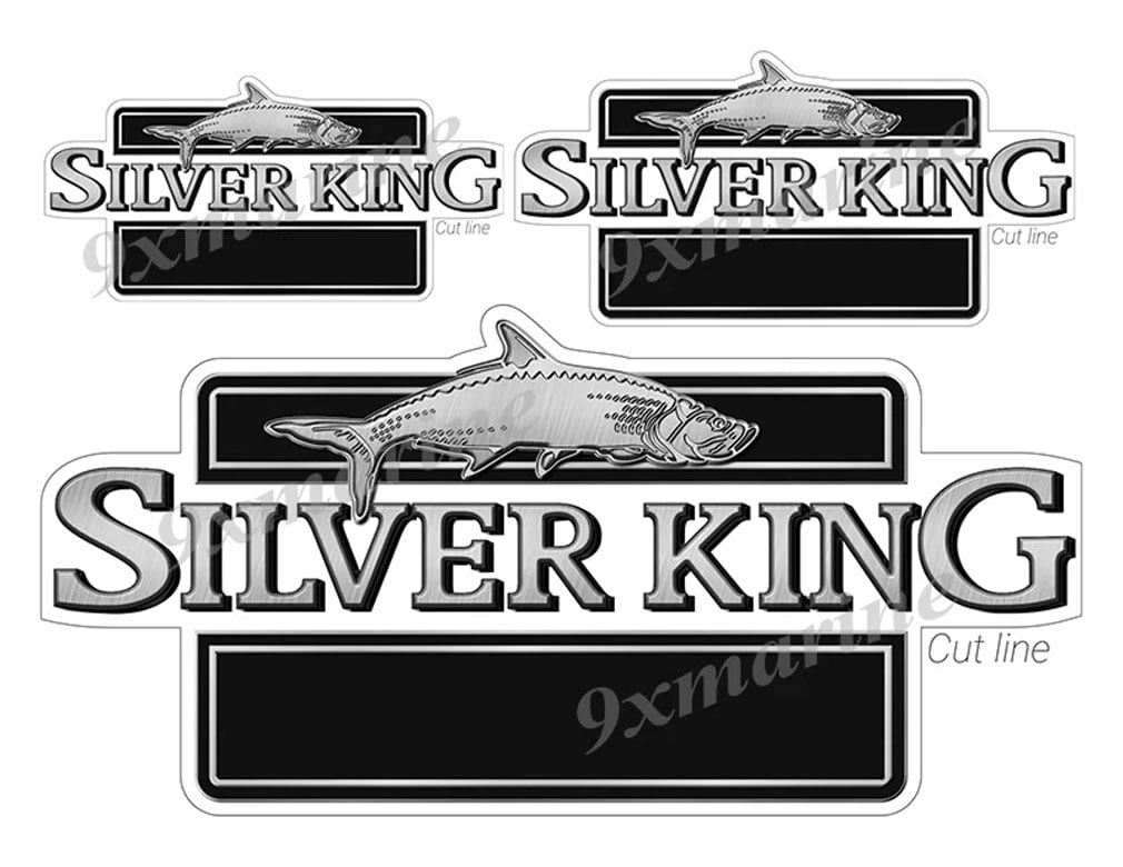 3 Silver King Boat Stickers "3D Vinyl Replica" of original - Walmart.com