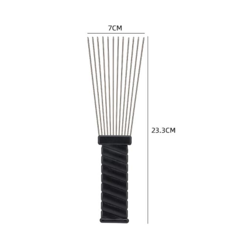 3 Size Black Fist Afro Metal Comb African Hair Pik Comb Brush Salon ...
