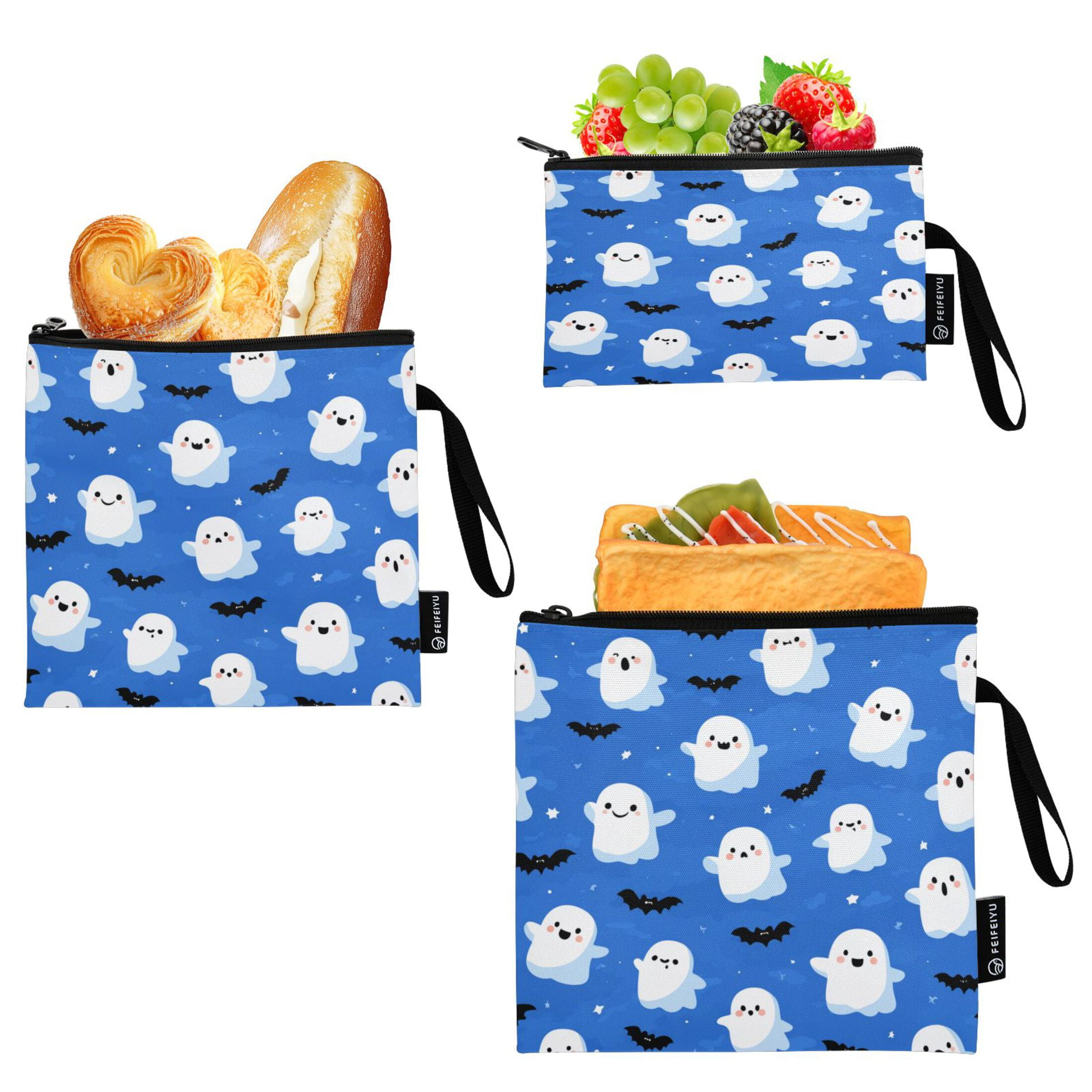 3 Size Reusable Food Storage Bags Set Airtight Zipper Closure Lunch ...