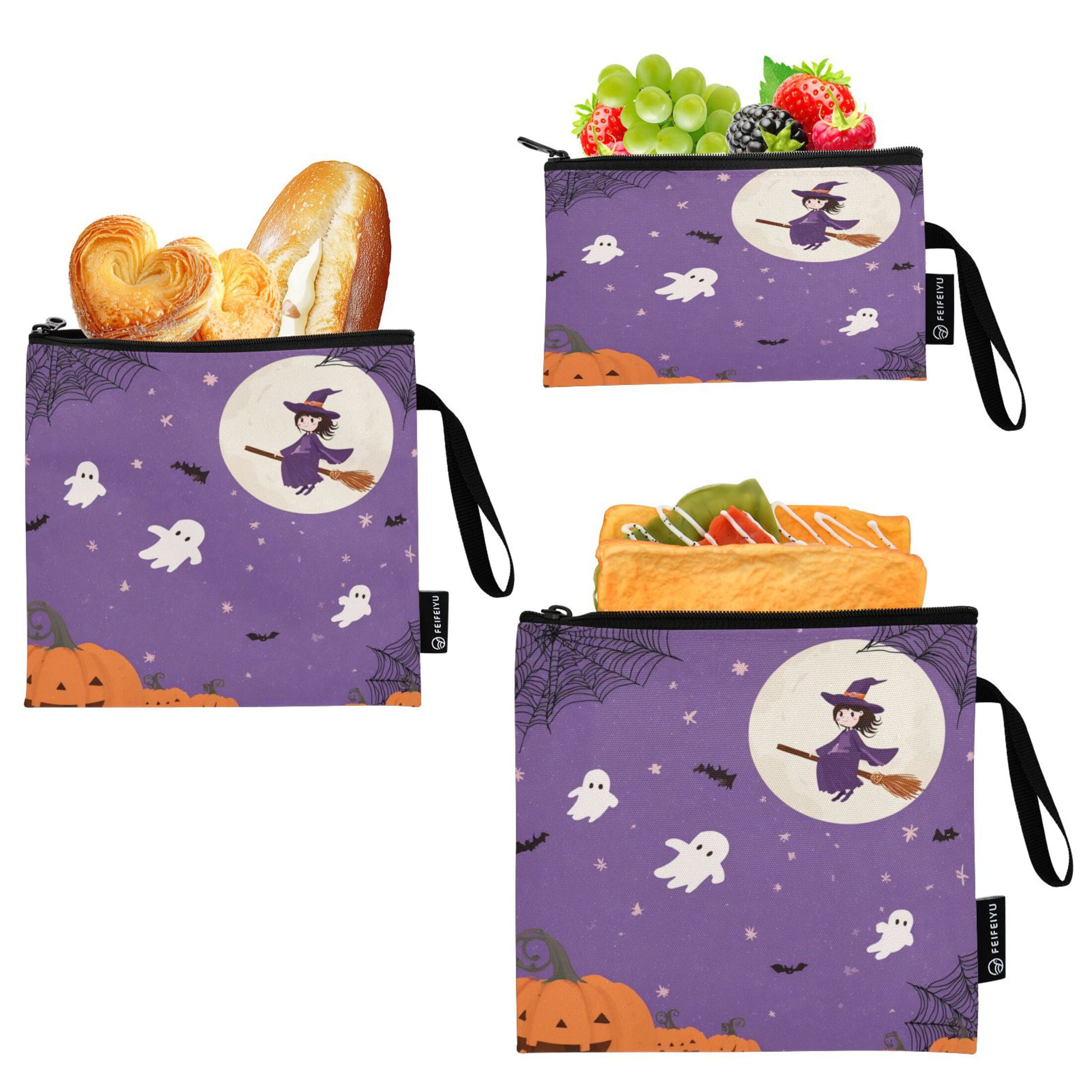 3 Size Reusable Food Storage Bags Set Airtight Zipper Closure Lunch ...