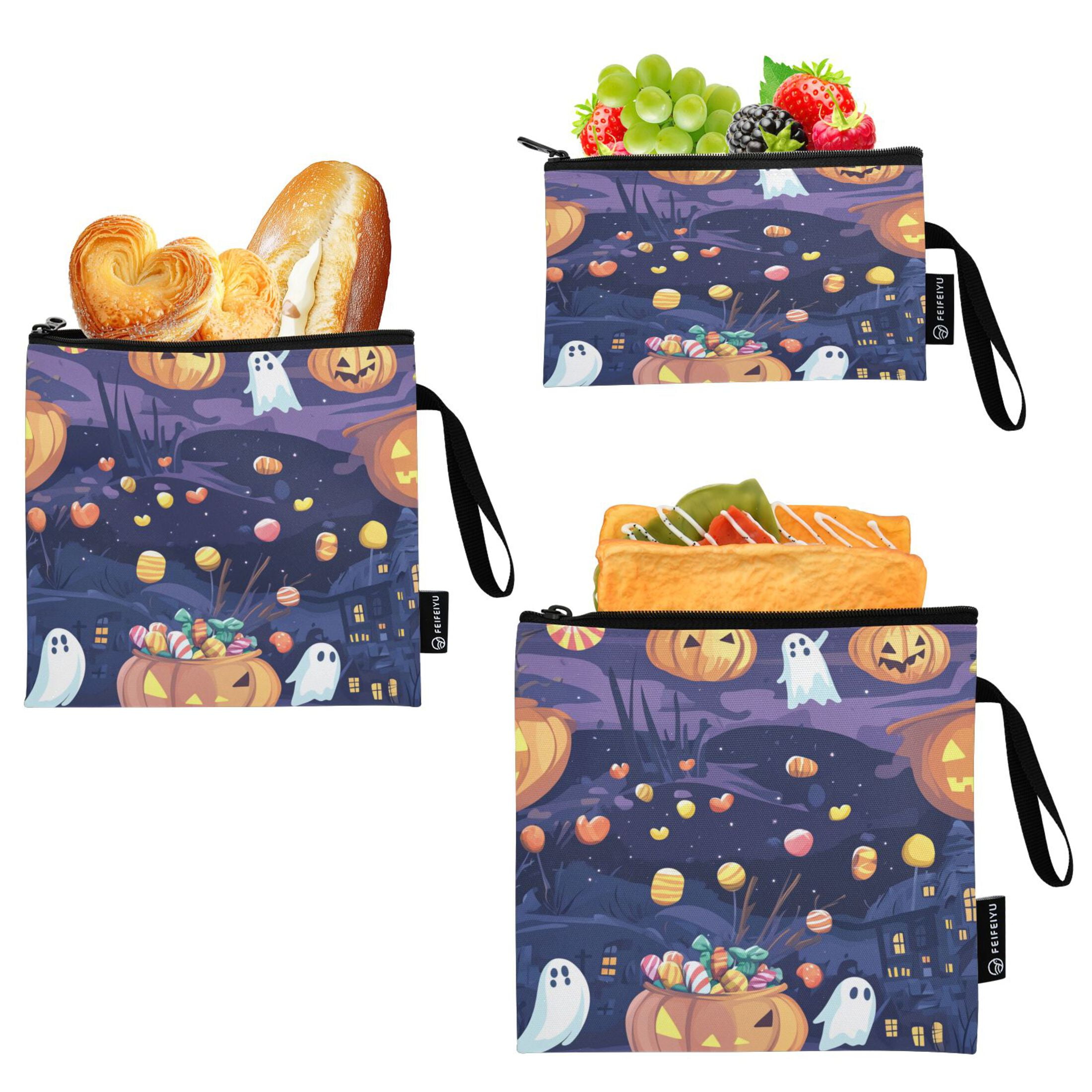 3 Size Reusable Food Storage Bags Set Airtight Zipper Closure Lunch ...