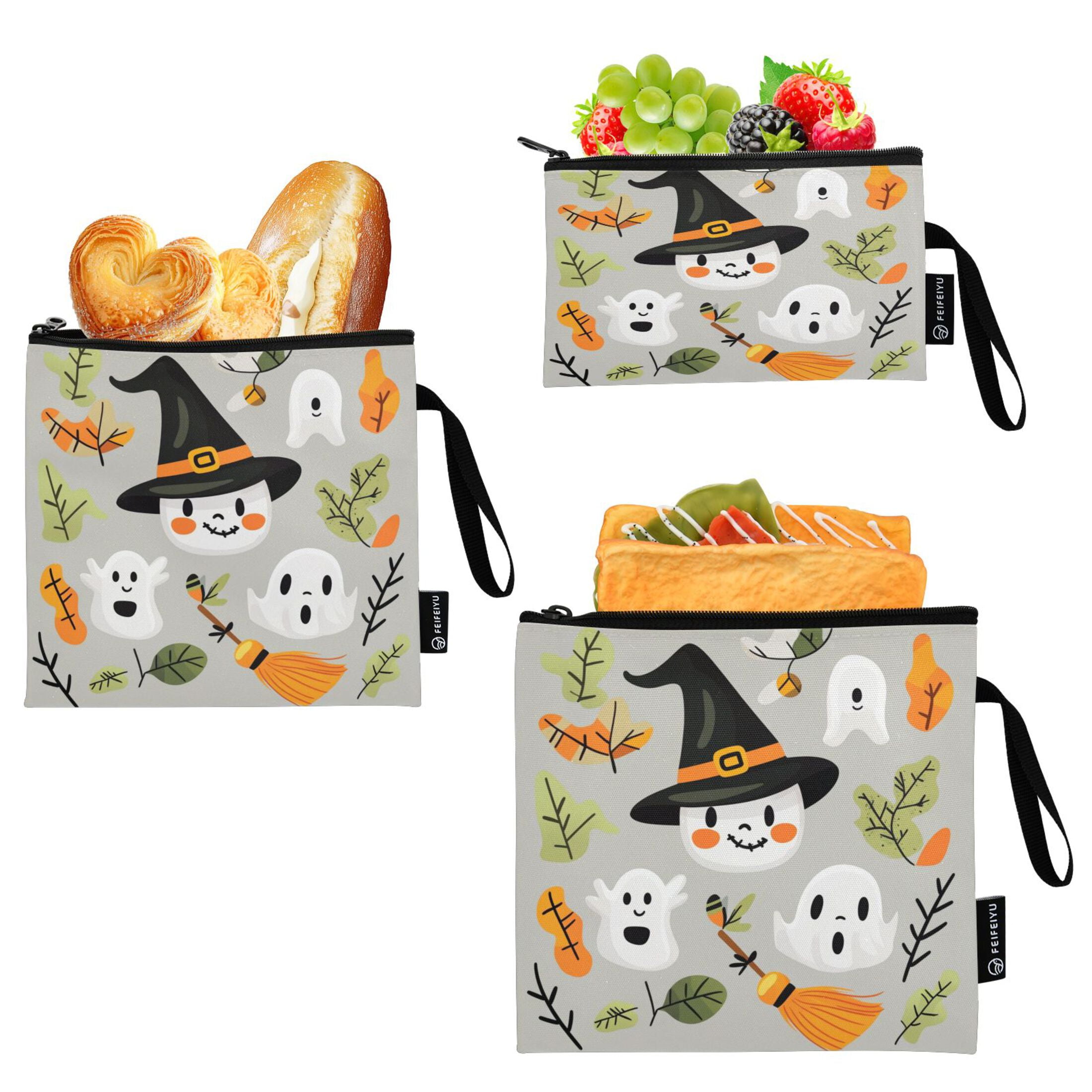 3 Size Reusable Food Storage Bags Set Airtight Zipper Closure Lunch ...