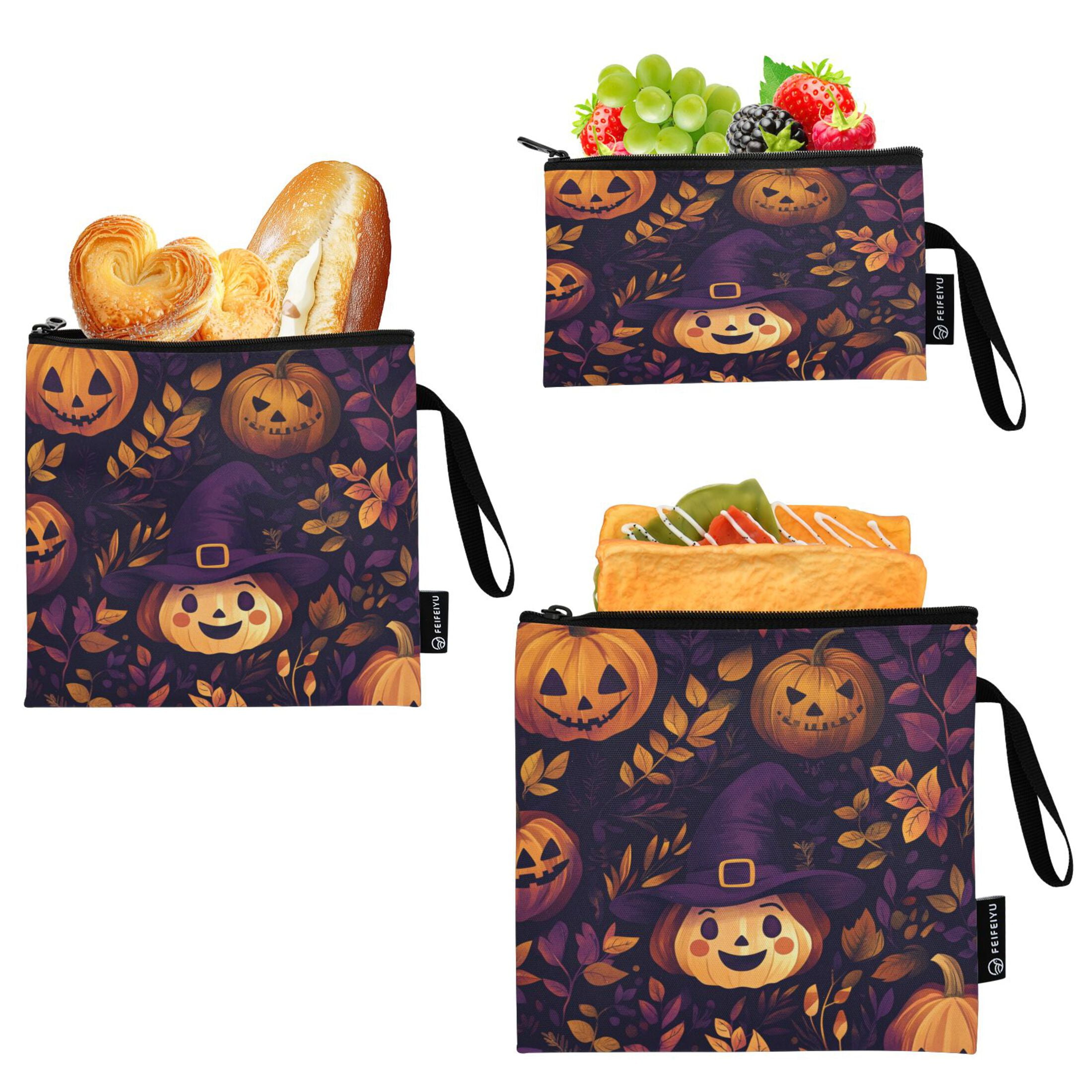 3 Size Reusable Food Storage Bags Set Airtight Zipper Closure Lunch ...