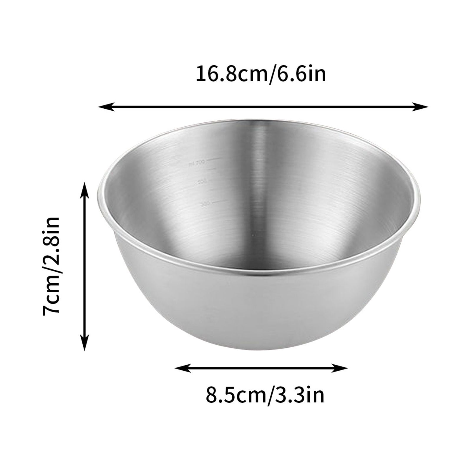 3 Size Single Stainless Steel Mixing Bowls Multifunctional Nesting ...