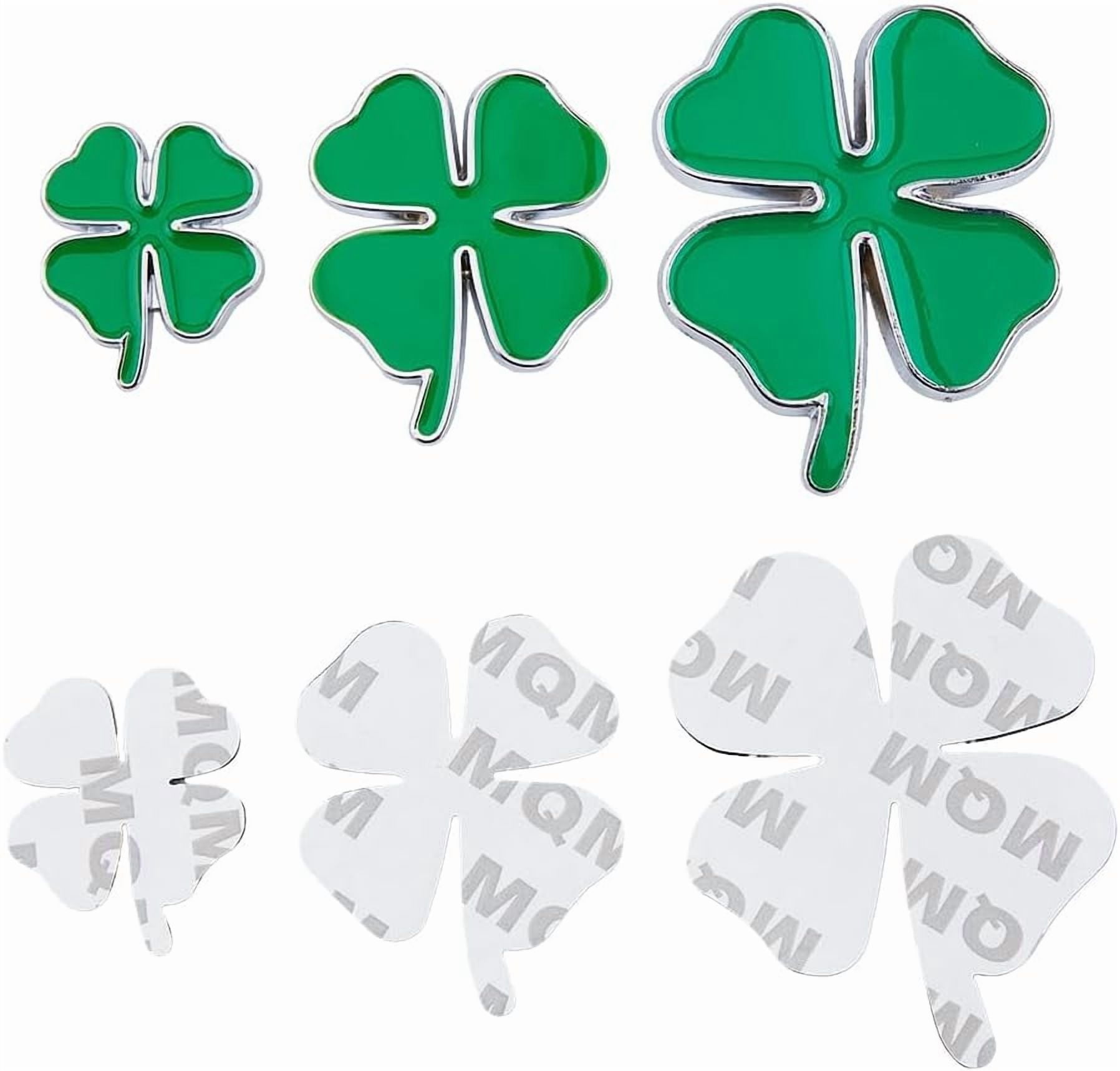 3 Sizes 3D Alloy Clover Car Stickers Car Decoration Stickers Clover ...