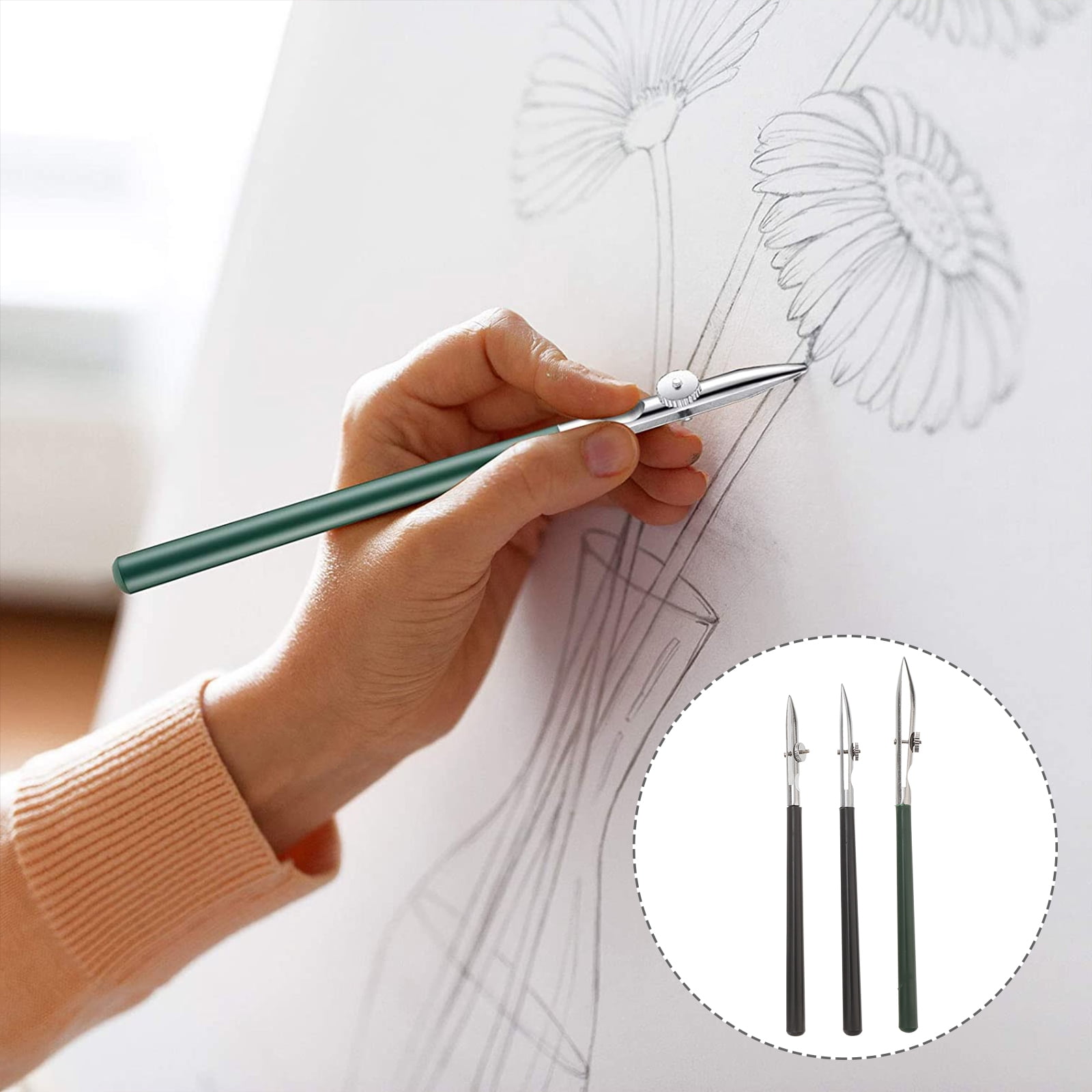 Adjustable Art Ruling Pen 3pcs Art Ruling Pen Drawing Tool For Masking ...