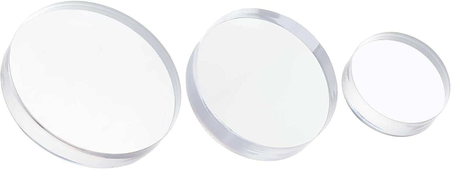 3 Sizes Clear Acrylic Display Base Acrylic Display Block 2.7/2/1.6 inch ...