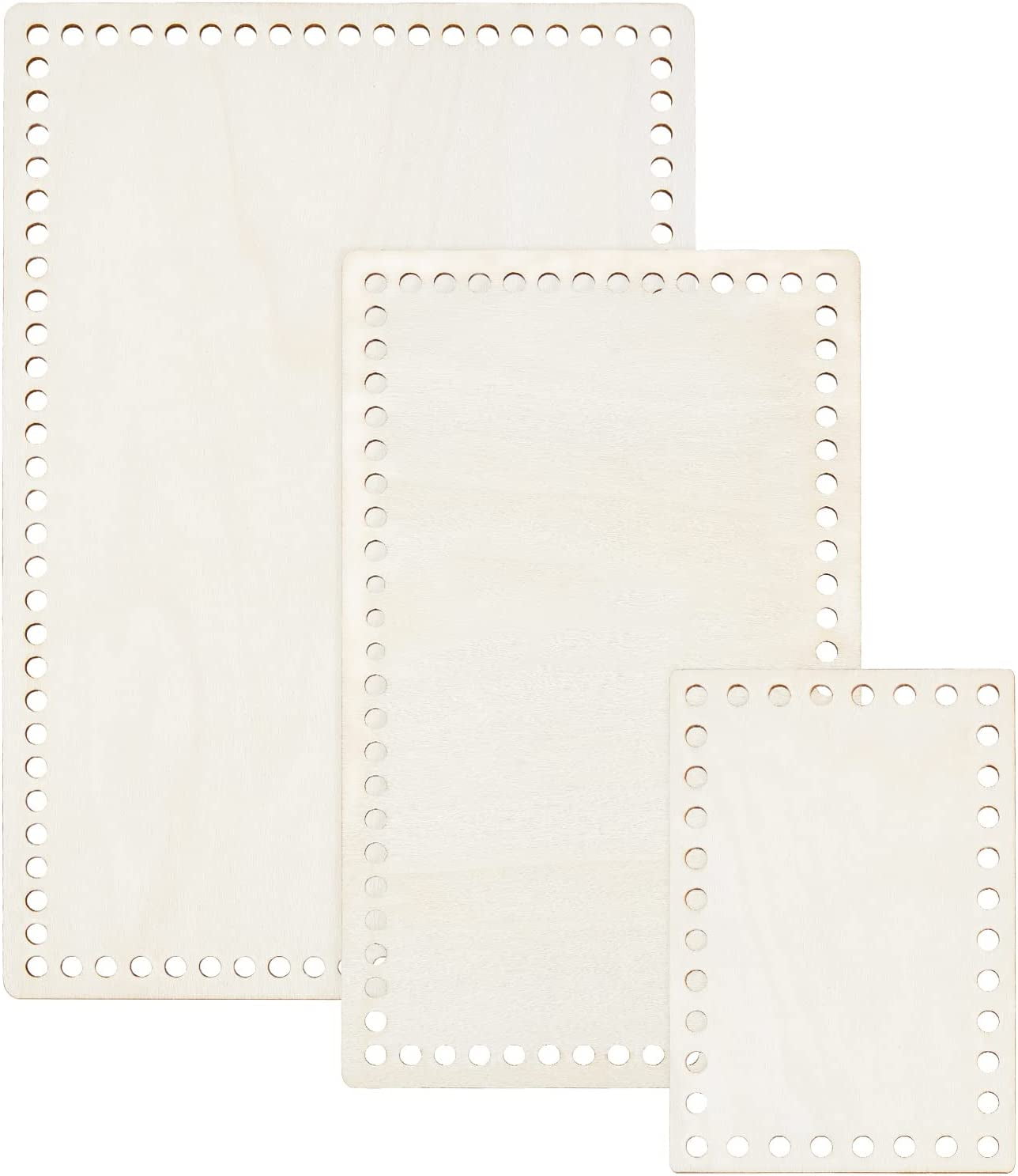 3 Sizes Crochet Basket Bottom Rectangle Wooden Base Shaper Blank ...
