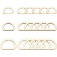 3 Sizes D Ring Buckles 18pcs D-Shaped Purse Loop Metal D-Rings Webbing ...