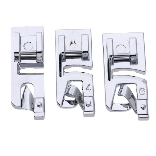 3 Sizes Domestic Sewing Machine Foot Presser Rolled Hem Feet Set for ...
