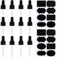 3 Sizes Glass Eye Droppers Set 12 Pack Transfer Graduated Pipettes Oil ...