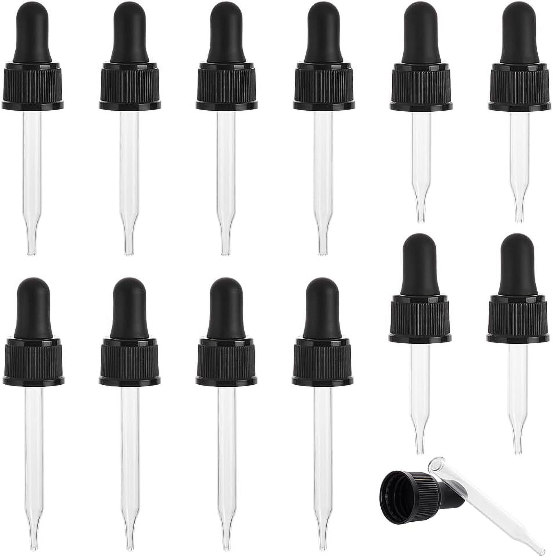 3 Sizes Glass Eye Droppers for Essential Oil 12pcs Screw Top Tubes ...