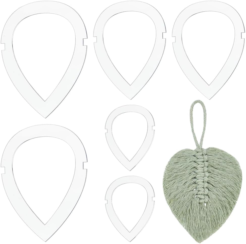 3 Sizes Leaf Macrame Cutting Molds 6pcs Teardorp Macrame Frame Macrame ...