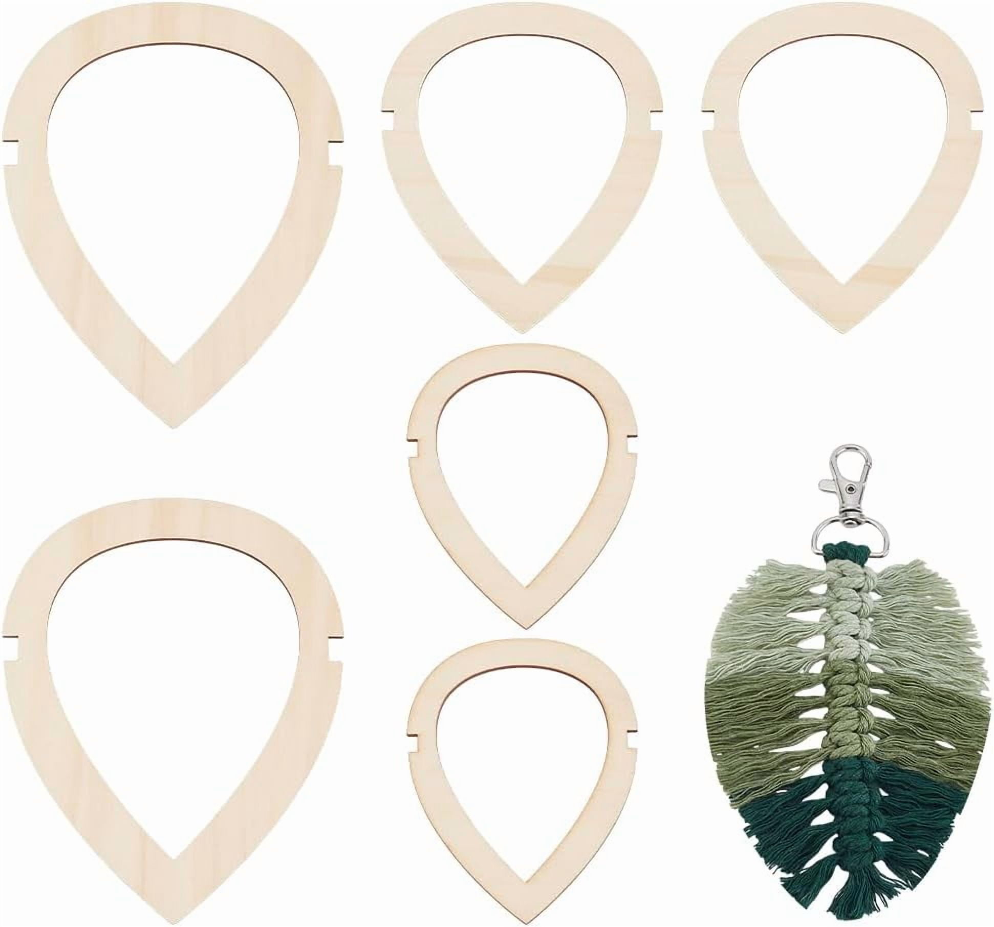 3 Sizes Leaf Macrame Cutting Moulds 6pcs Wood Macrame Frame Macrame ...