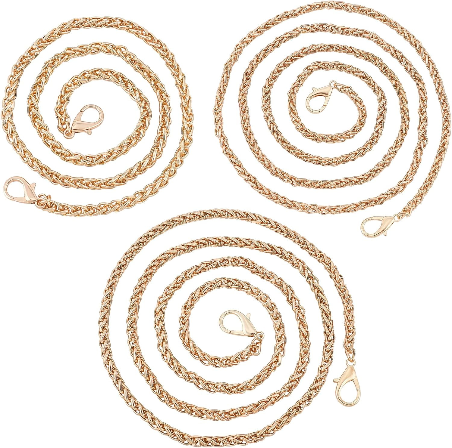 3 Sizes Metal Purse Chain Cross Body Chains Metal Chain Strap Shoulder ...