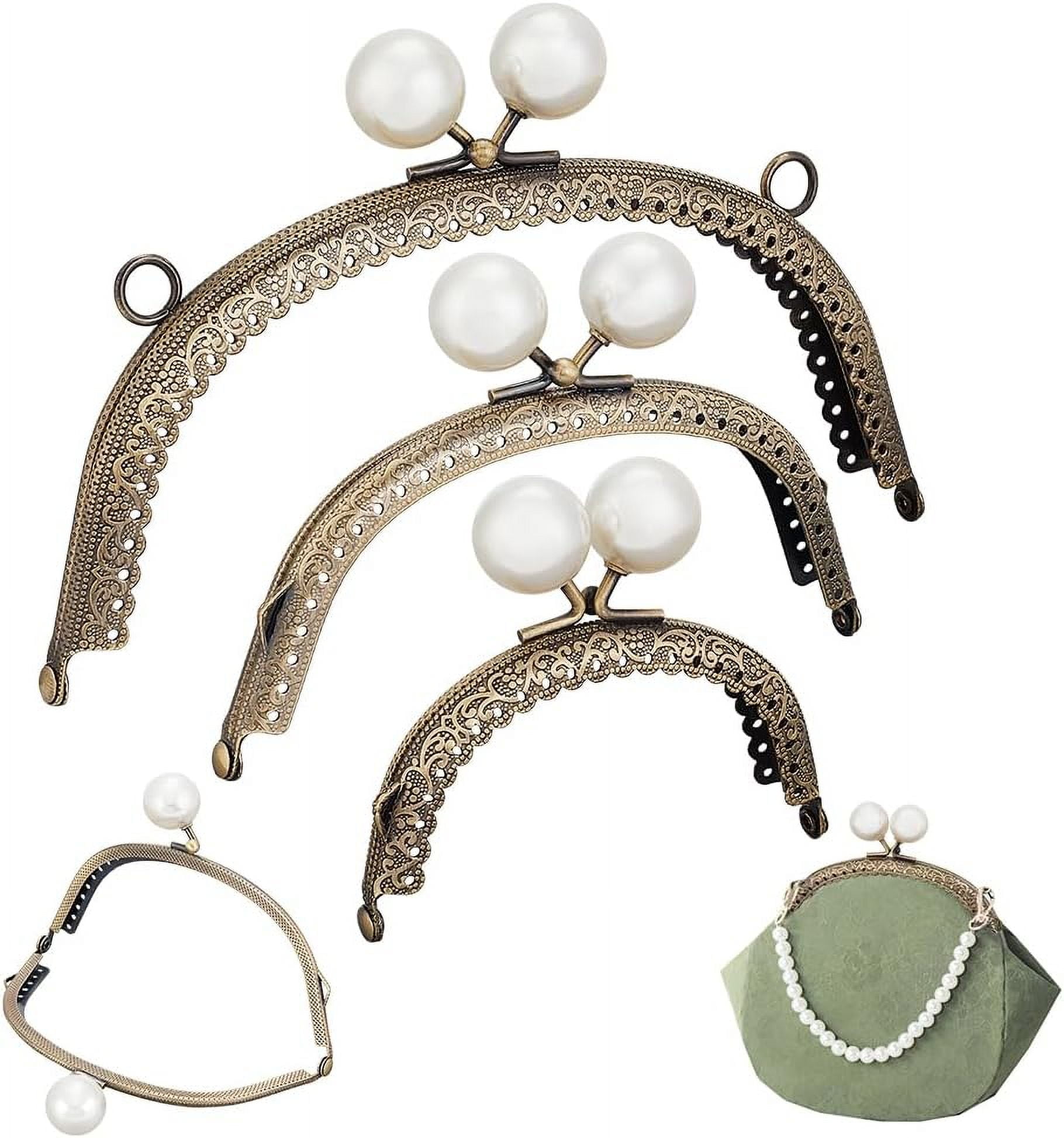 3 Sizes Metal Purse Frames Bag Kiss Clasp Lock Arch Bag Clasp Purse ...