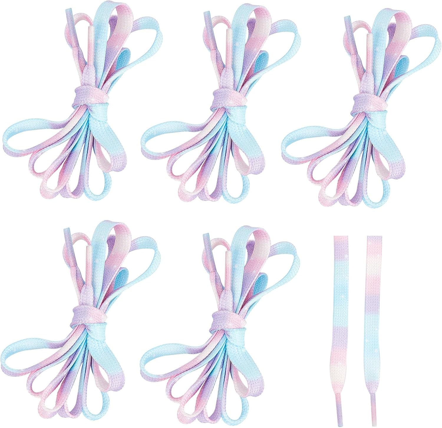 3 Sizes Plum Flat Shoelaces Gradient Color Polyester Shoelaces Paisley ...