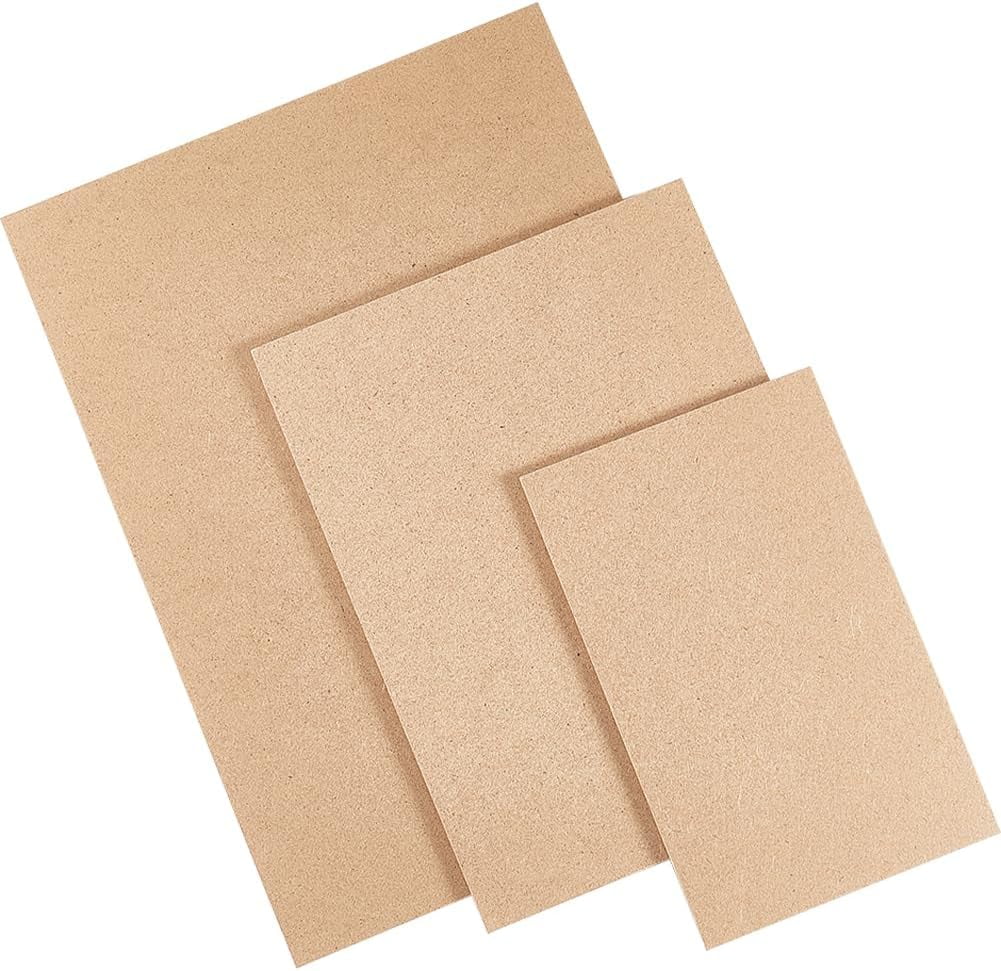 3 Sizes Rectangle MDF Boards for Crafts 10.2x7.5/7.9x5.9/6.3x3.9in Wood ...