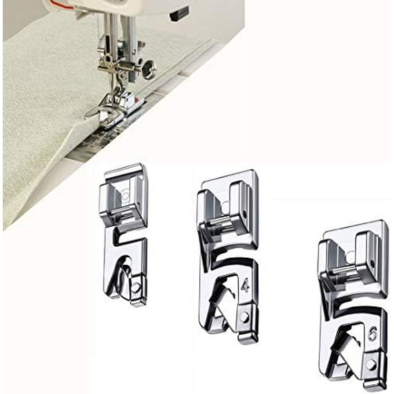 3 Sizes Rolled Hem Foot 3 mm, 4 mm, 6 mm Hemmer Foot for Singer Brother ...