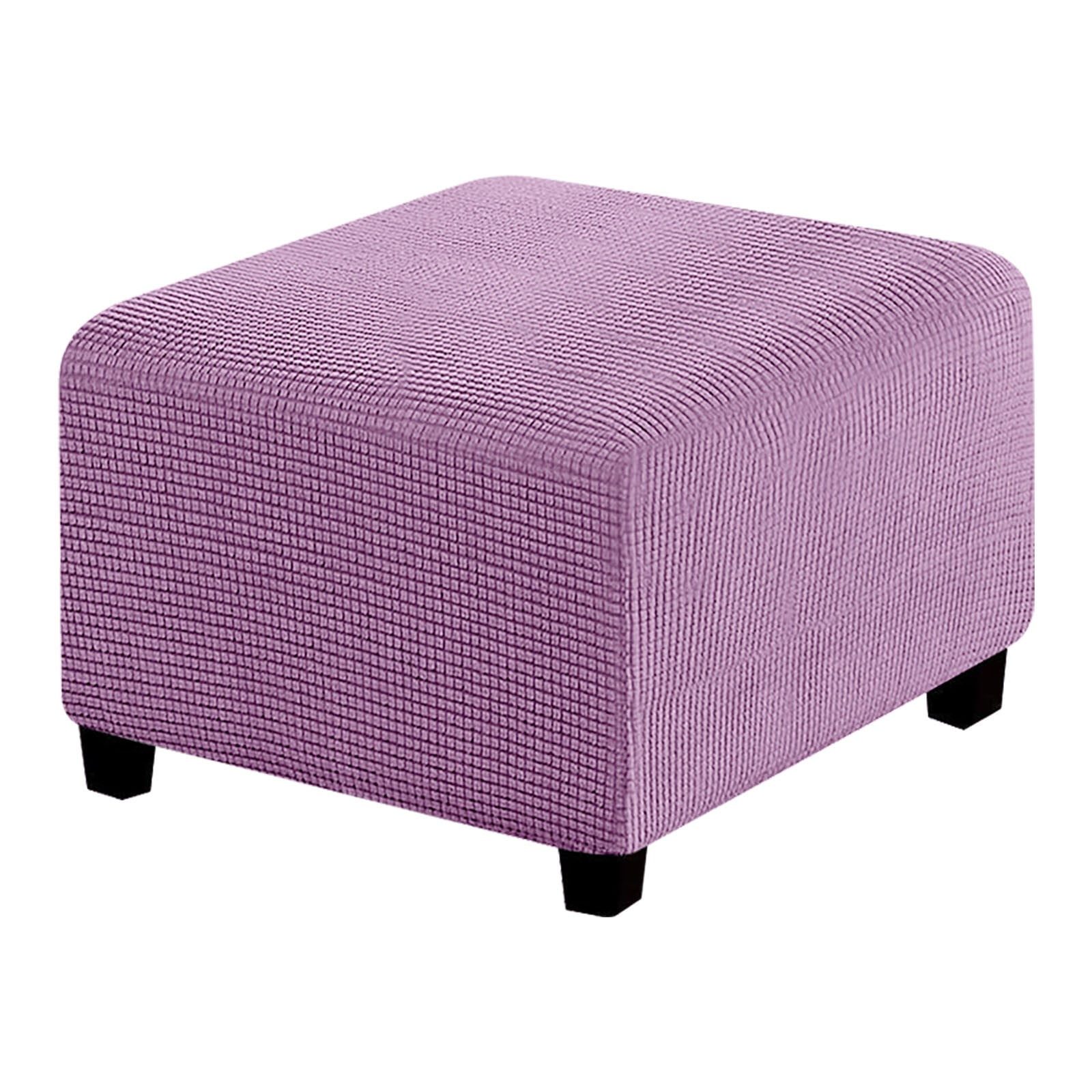 3 Sizes Square Jacquard Stretch Ottoman Cover Folding Storage Stool ...