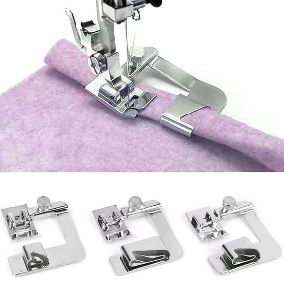 3 Sizes Wide Rolled Hem Pressure Foot Sewing Machine Presser Foot ...