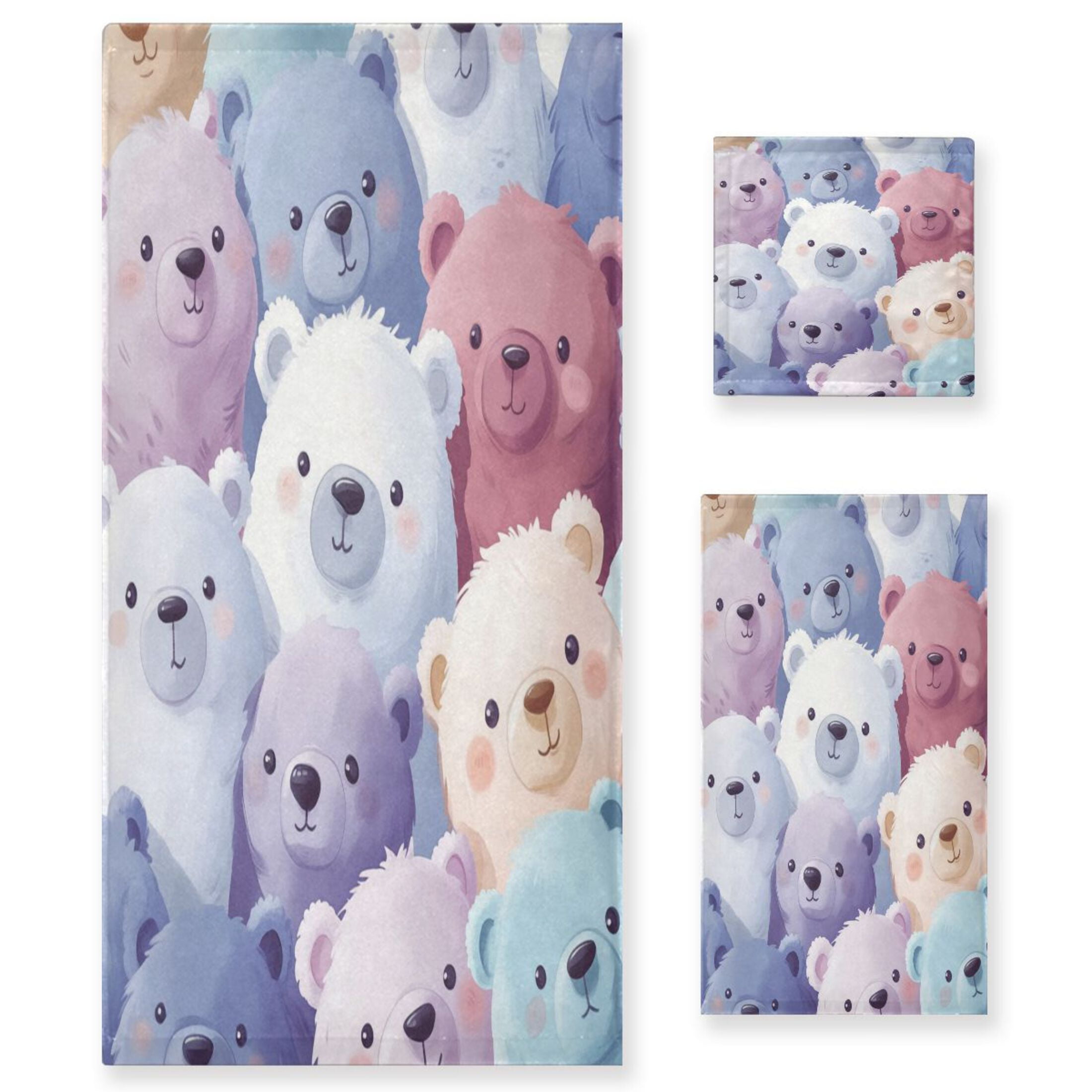 3 Sizes of Towel Sets Including Bath Towel Hand Towel and Washcloth for ...