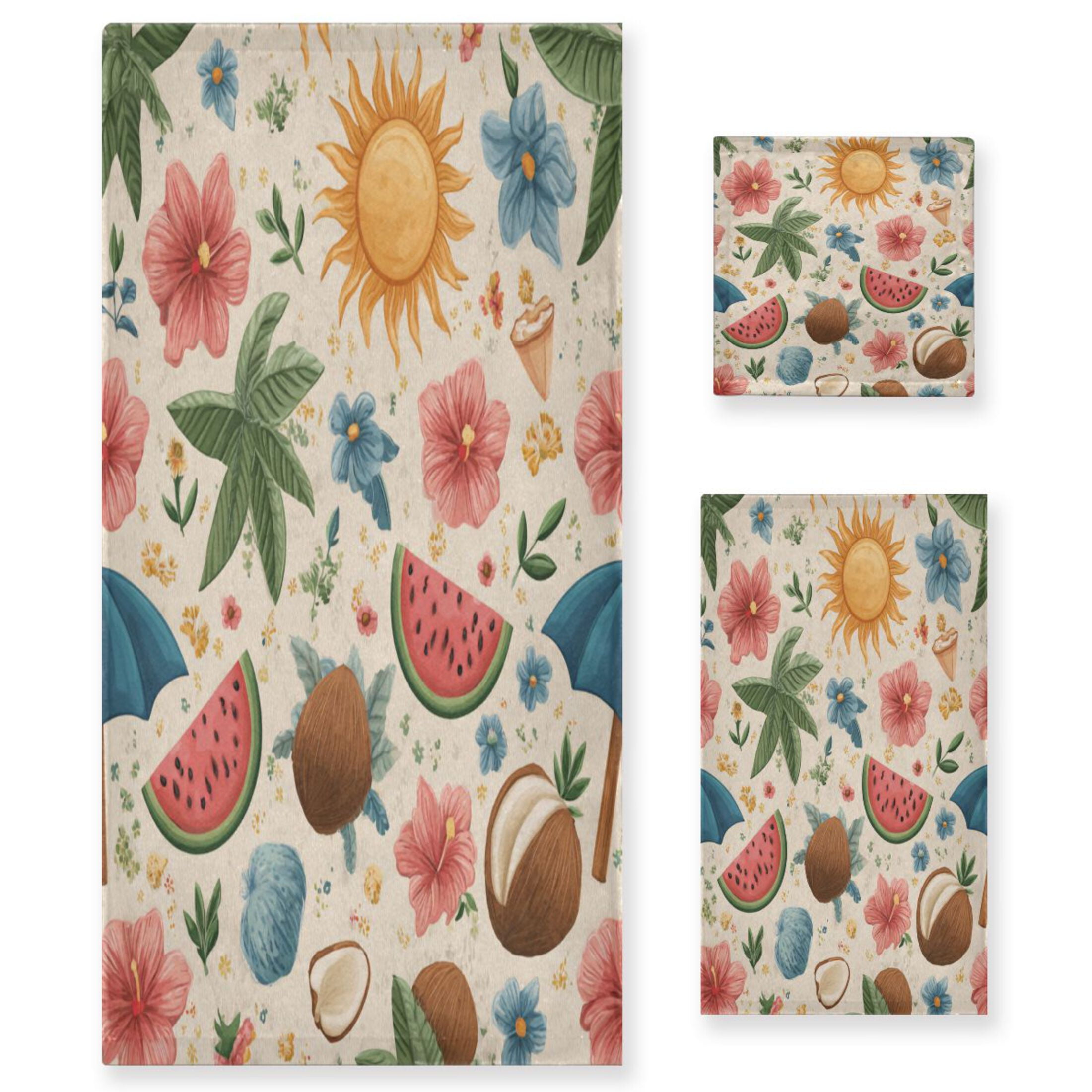 3 Sizes of Towel Sets Including Bath Towel Hand Towel and Washcloth for ...