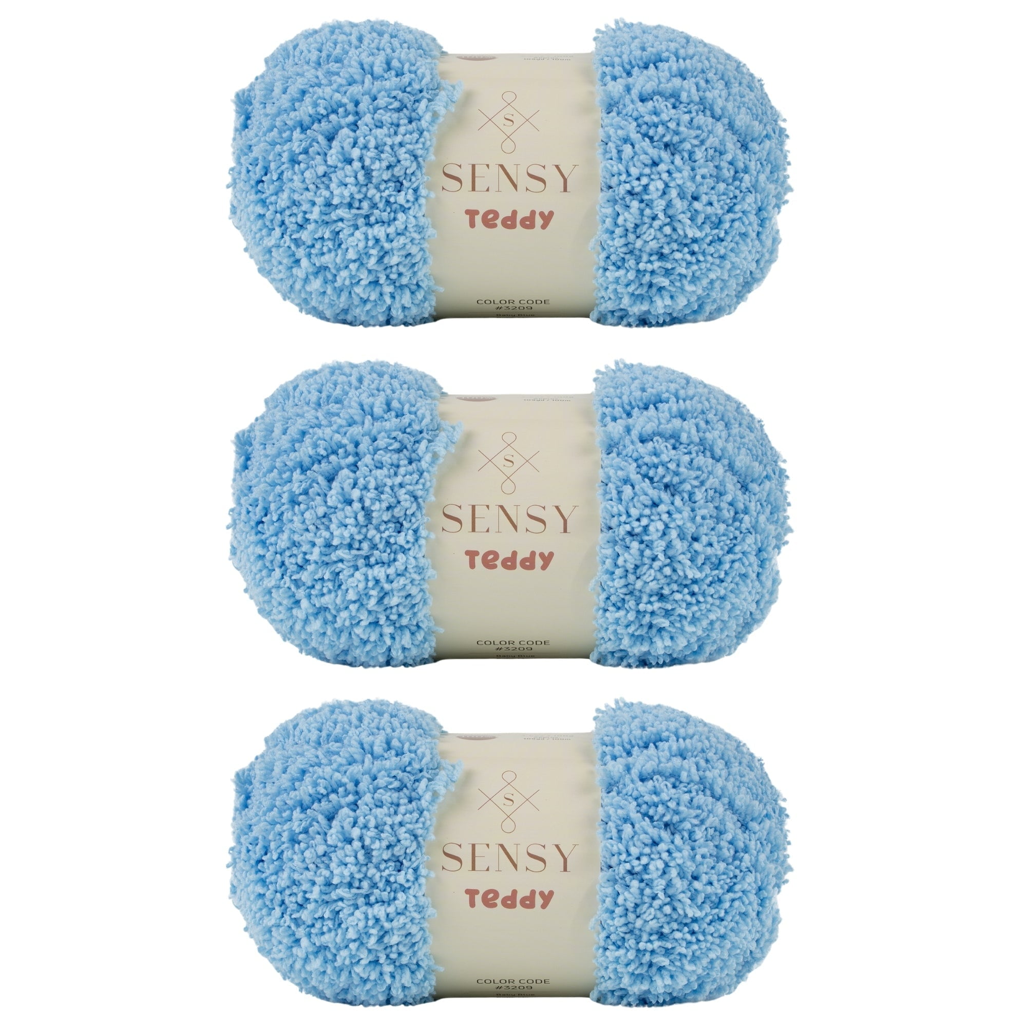 3 Skeins of Sensy Teddy Yarn for Crocheting, Sheepy Yarn, Sherpa Fleece ...