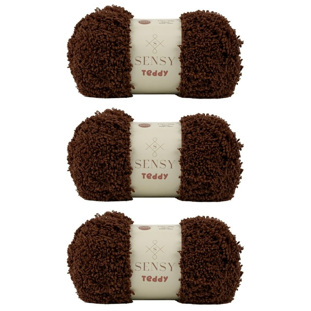 3 Skeins of Sensy Teddy Yarn for Crocheting, Sheepy Yarn, Sherpa Fleece ...