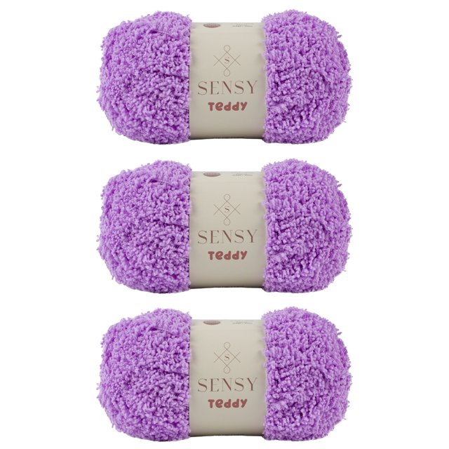 3 Skeins of Sensy Teddy Yarn for Crocheting, Sheepy Yarn, Sherpa Fleece ...