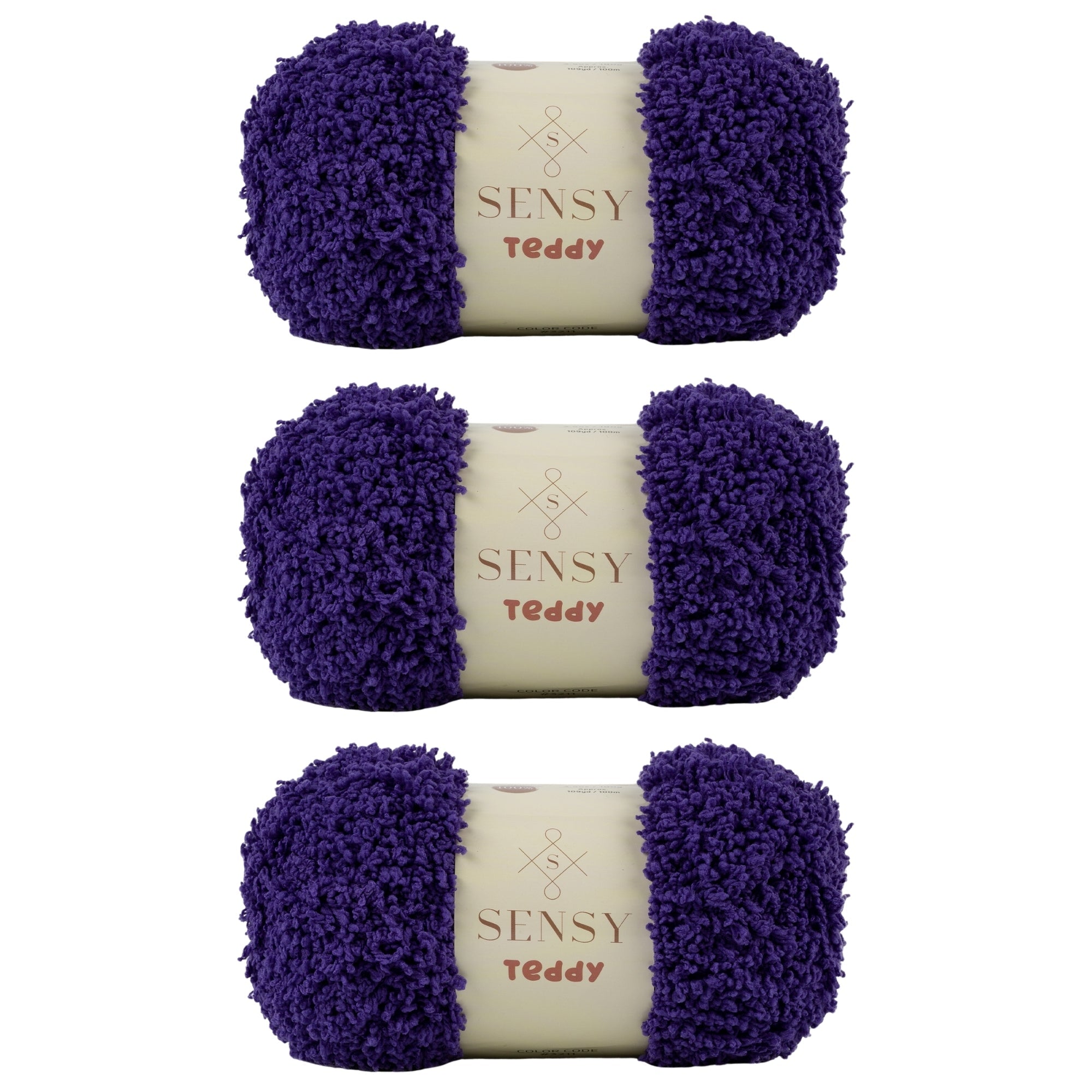 3 Skeins of Sensy Teddy Yarn for Crocheting, Sheepy Yarn, Sherpa Fleece ...