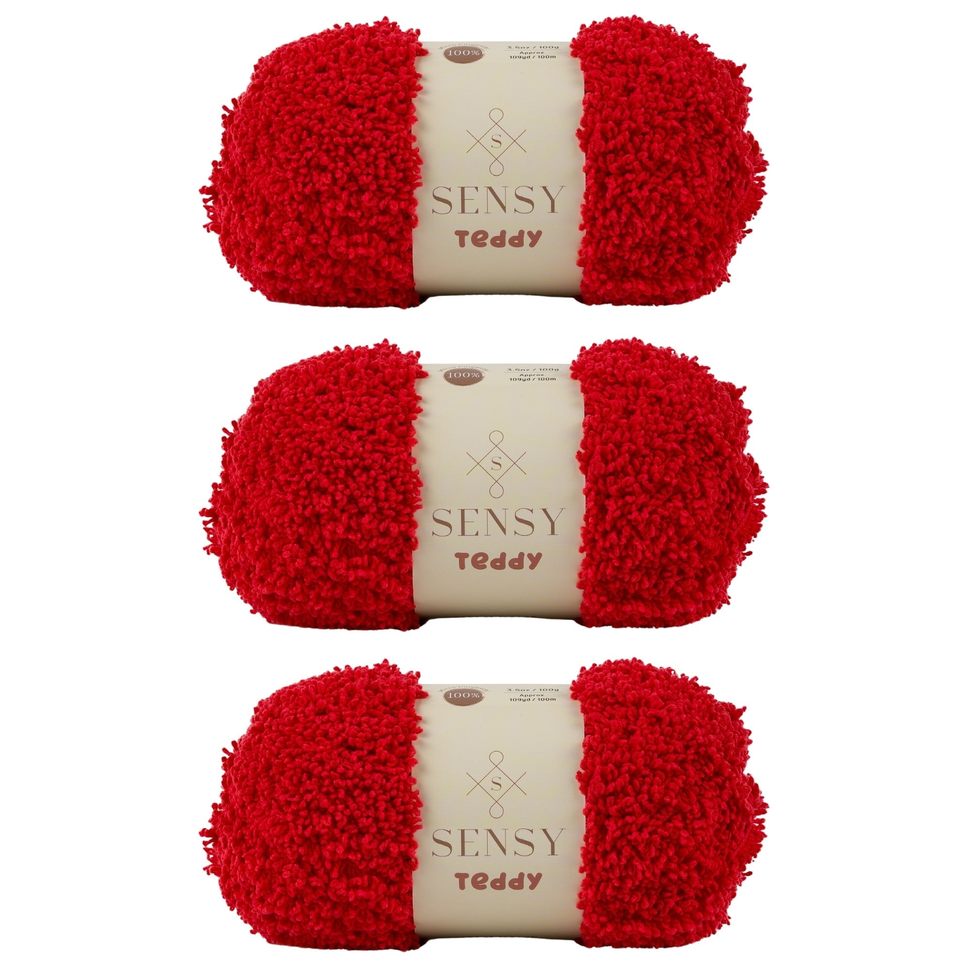 3 Skeins of Sensy Teddy Yarn for Crocheting, Sheepy Yarn, Sherpa Fleece ...