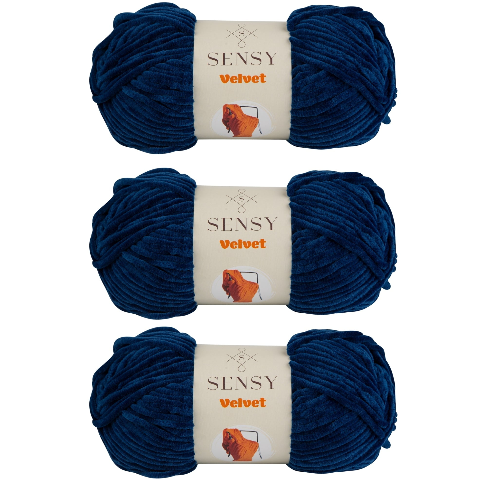 3 Skeins of Sensy Velvet Yarn for Crocheting, Baby Blanket Yarn ...