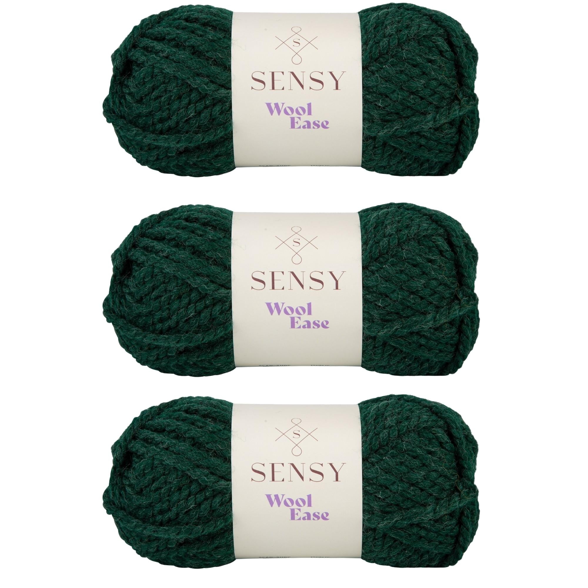 3 Skeins of Sensy Wool Ease Yarn, 3.5 oz, 66 Yards, Gauge 6 Super Bulky ...