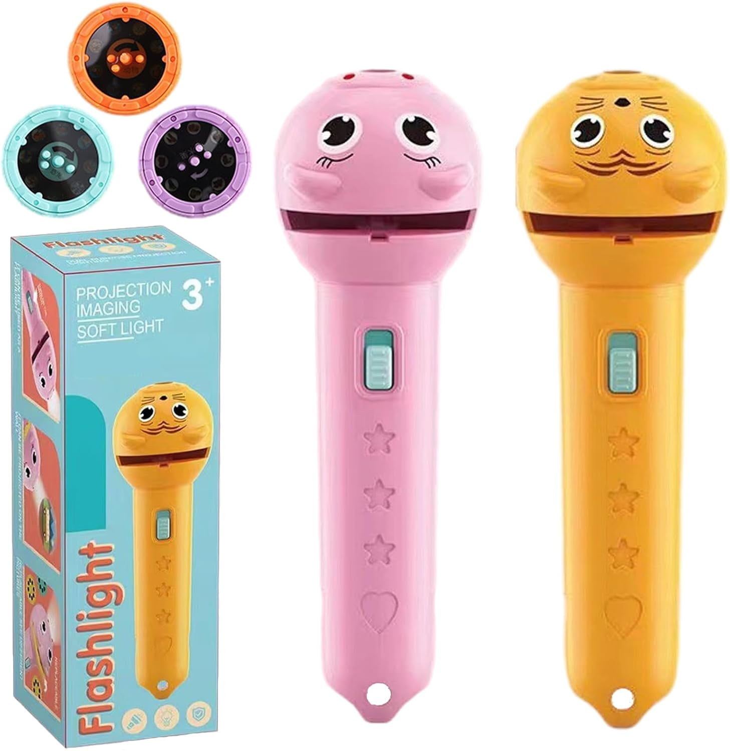 3 Slide Films Projection Torch Light Toy, Torch Projector Flashlight ...