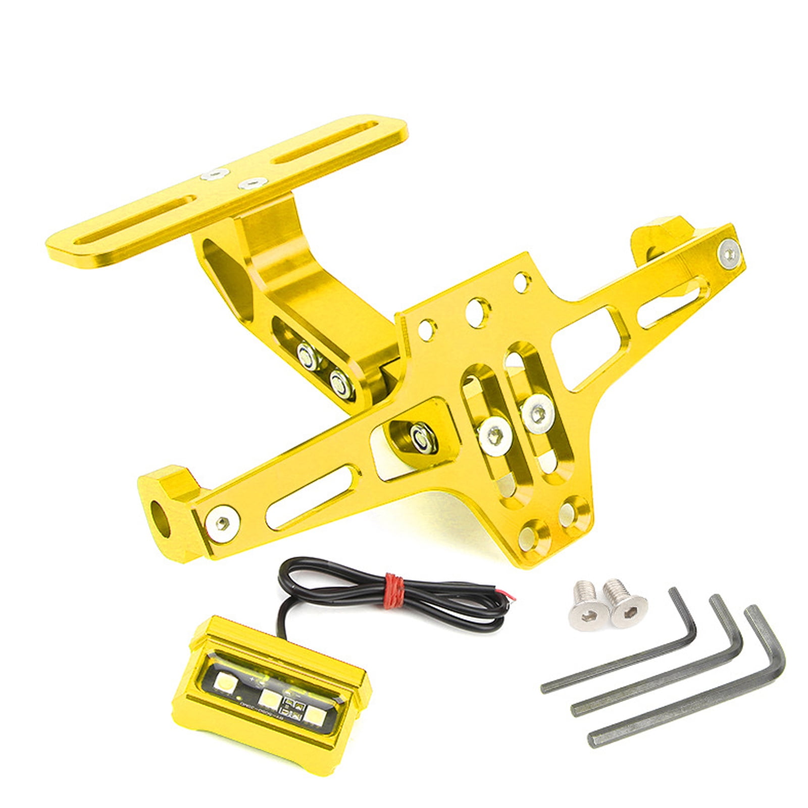 3. Sliding Adjustable Motorcycle License Bracket High-Visibility LED ...