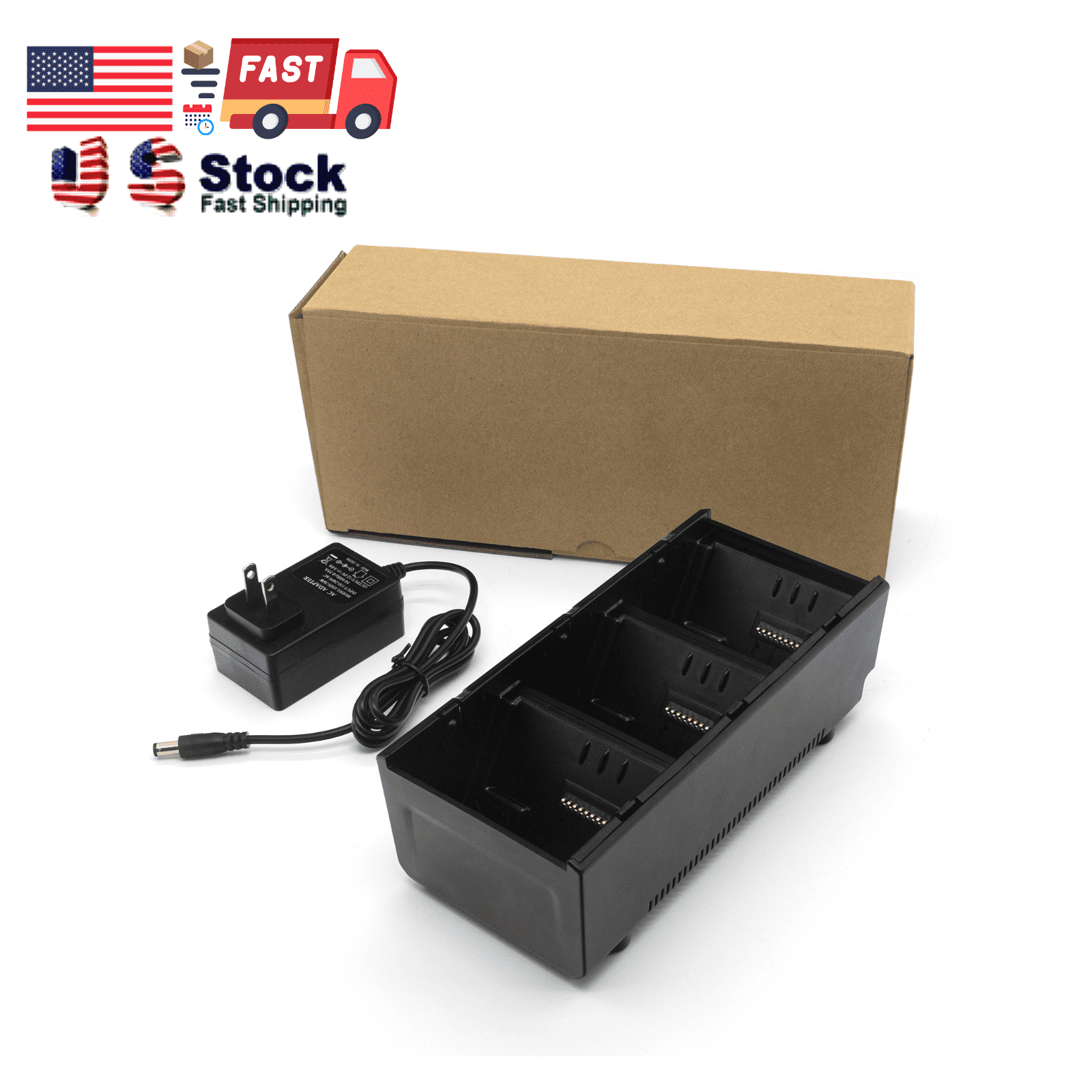 3-Slot Battery Charging Cradle Kit for Zebra ZQ510 ZQ511 ZQ520 ZQ521 ...