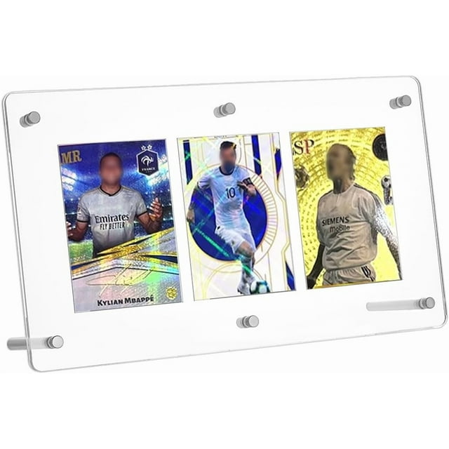 3-Slot Clear Acrylic Trading Card Display Case Baseball Cards Display ...